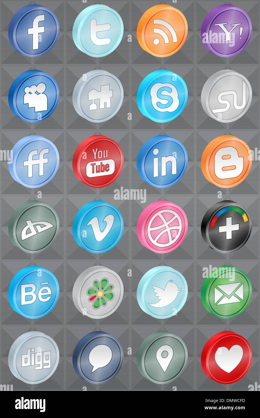 Social media icons hi-res stock photography and images - Alamy