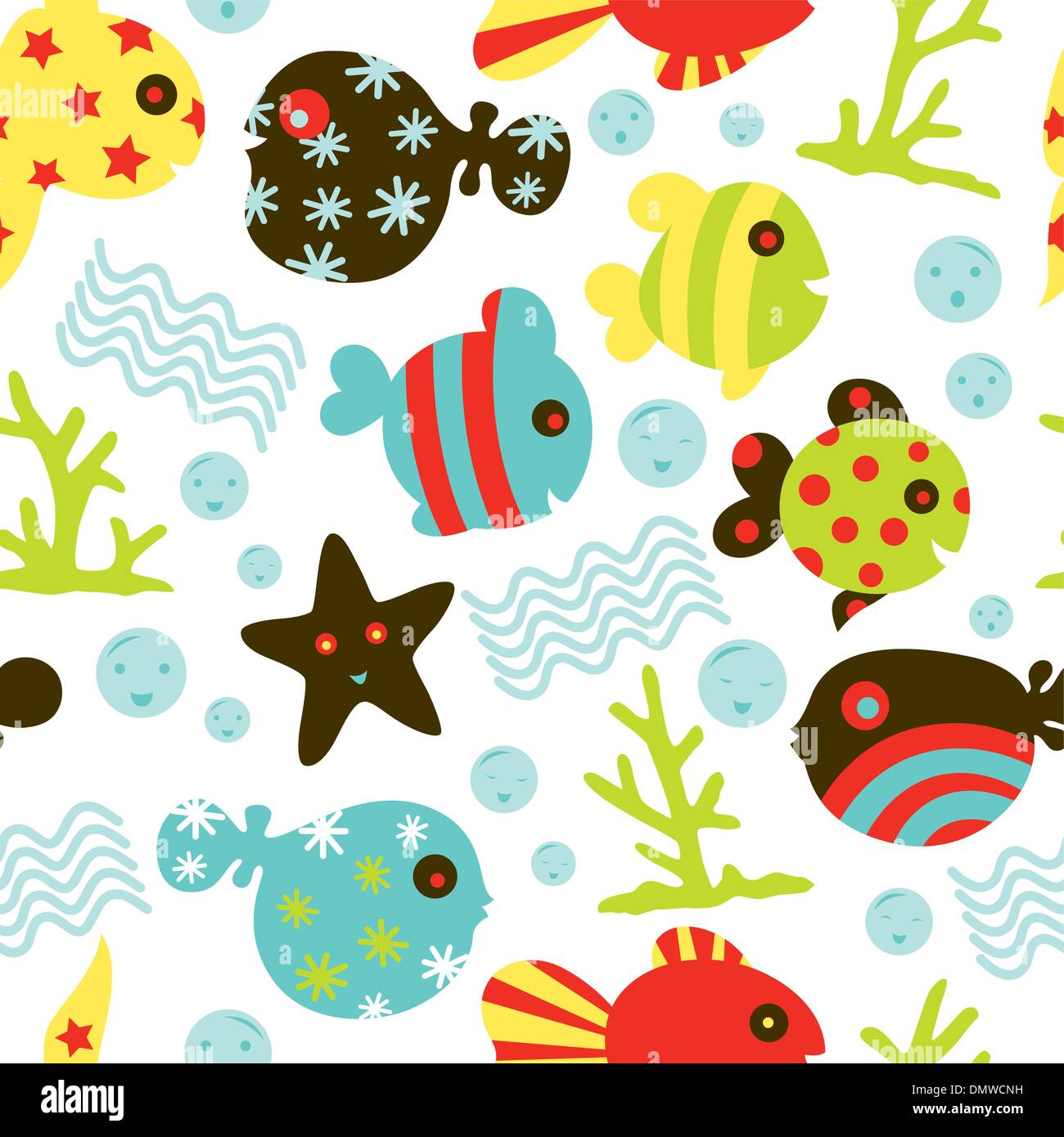 Under Water Fun Pattern Stock Vector Image & Art - Alamy