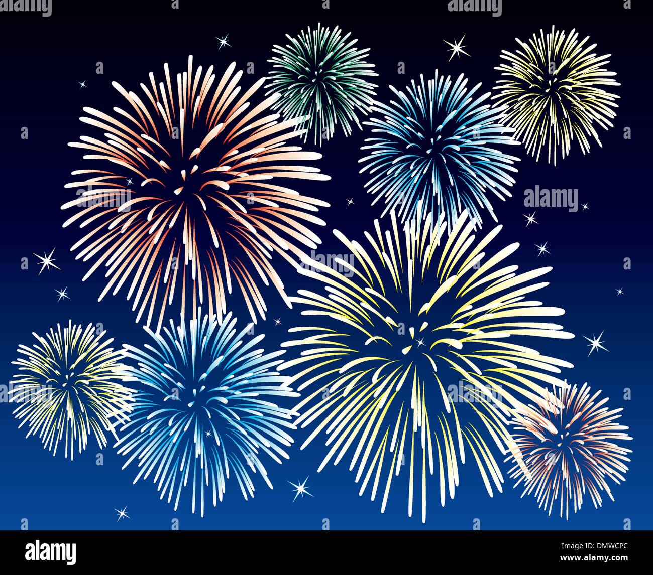 Fireworks vector vectors hi-res stock photography and images - Alamy