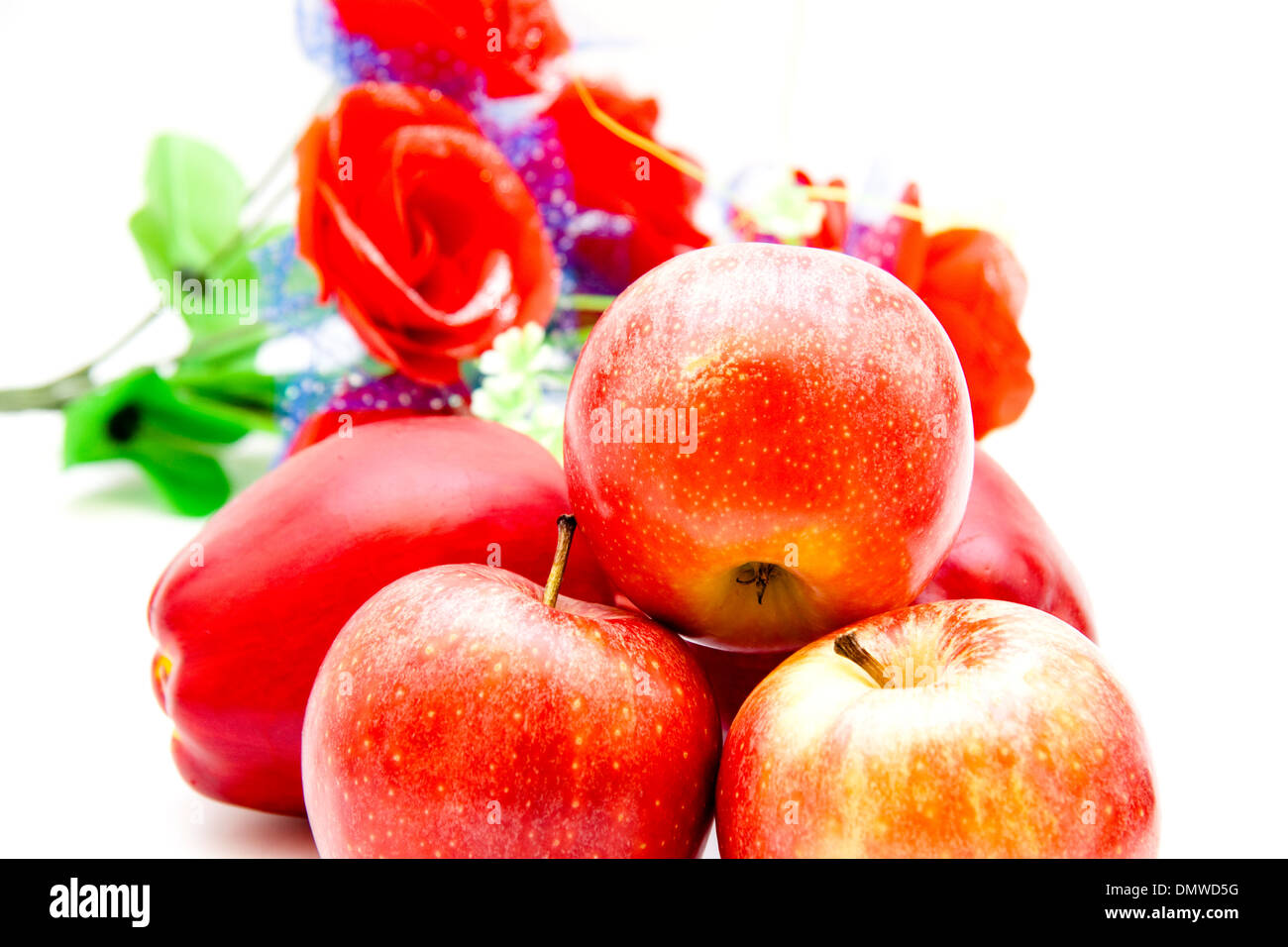Fresh red apples Stock Photo - Alamy