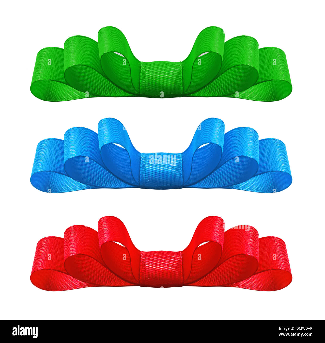 Set of colorful bows. Isolate on white background Stock Photo - Alamy