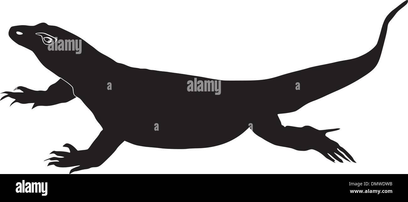 Monitor Lizard Silhouette