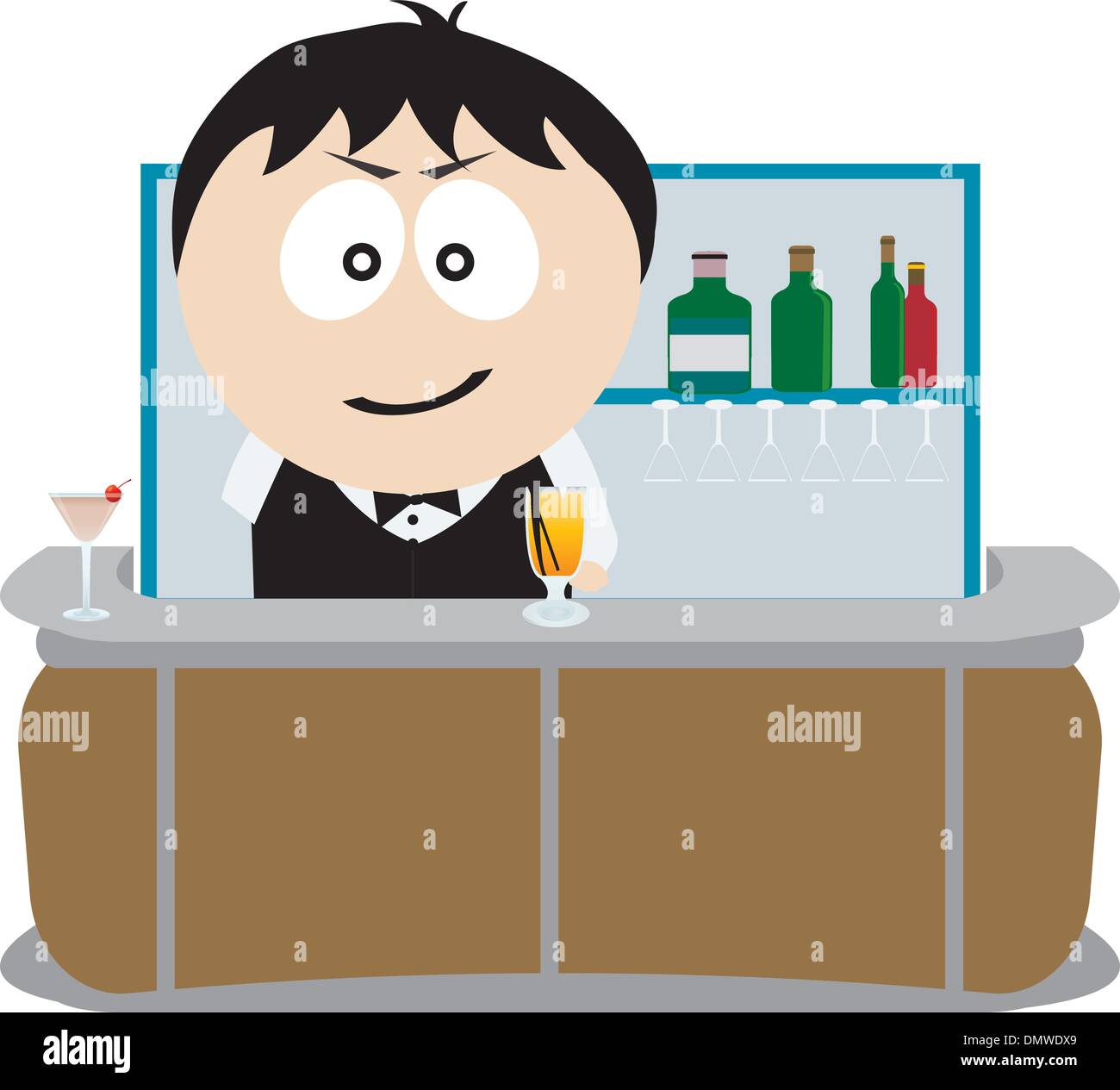Pub barman Stock Vector Images - Alamy