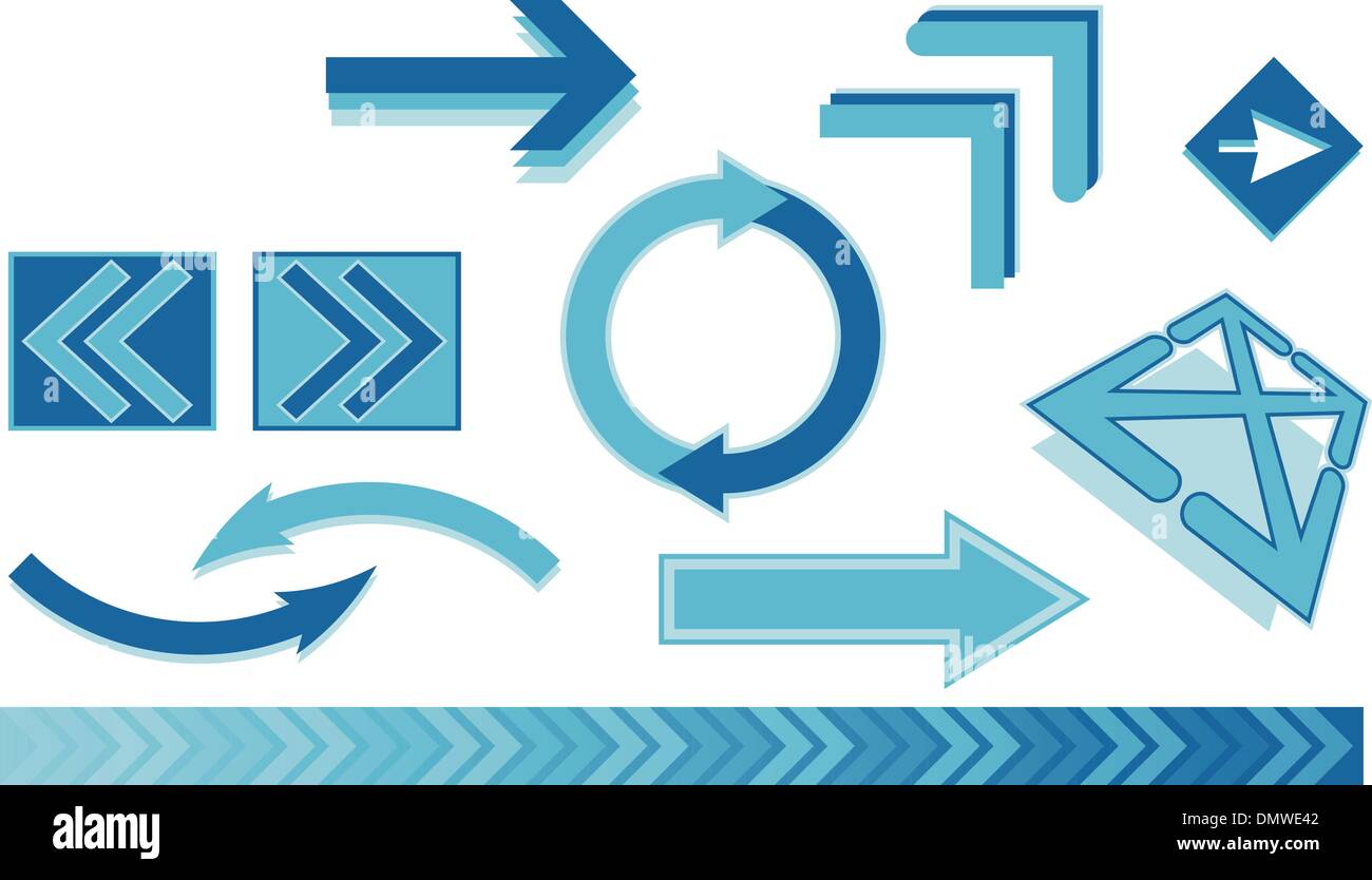 Blue arrows sign design Stock Vector Image & Art - Alamy