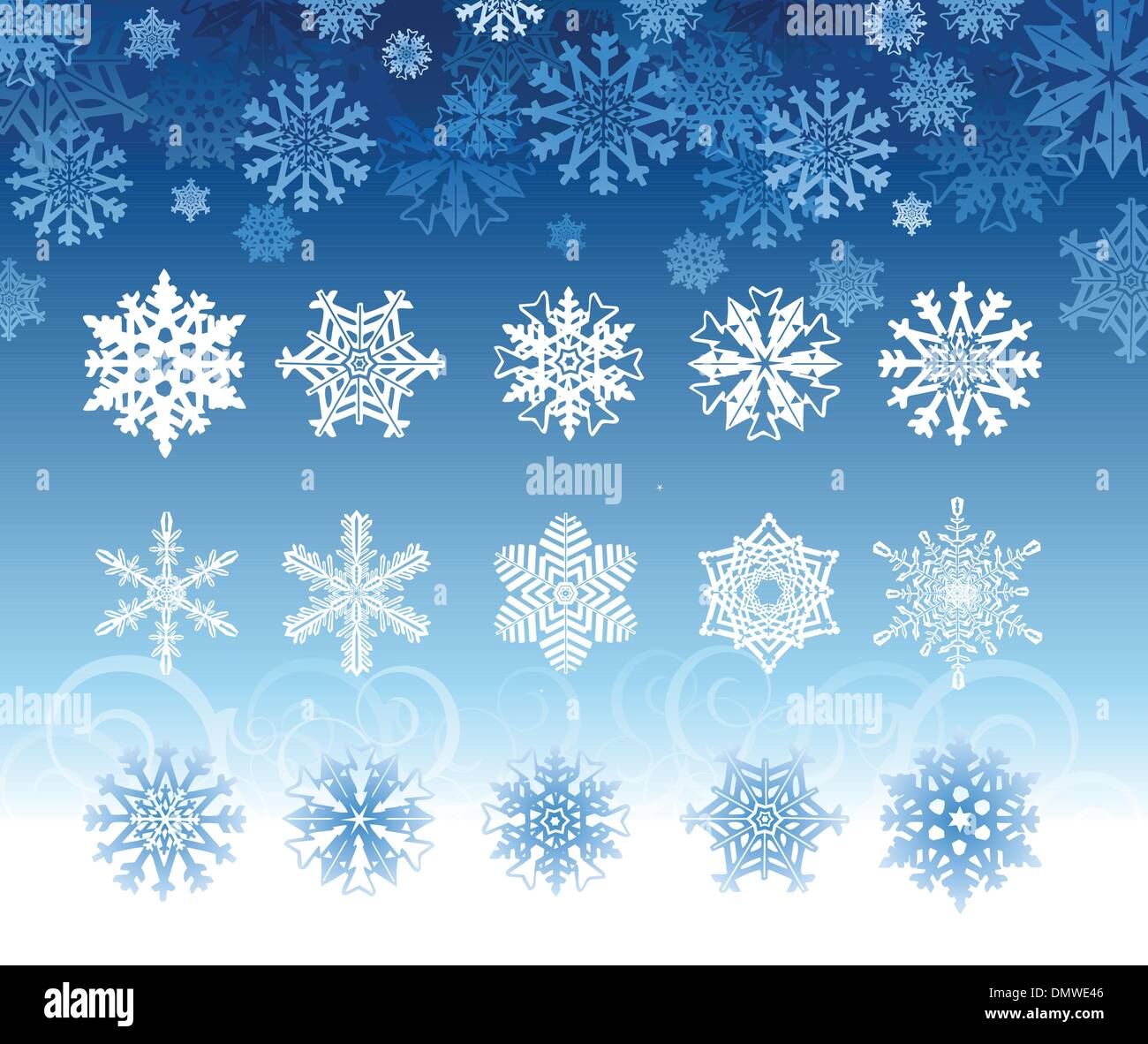 Snowflakes collection set Stock Vector Image & Art - Alamy