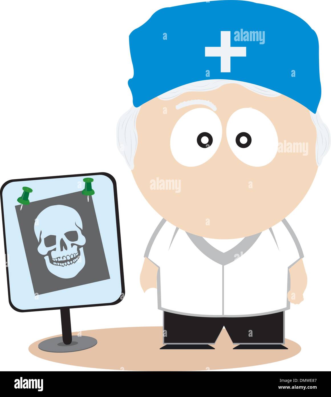 Doctor looking at tablet Stock Vector Images - Alamy