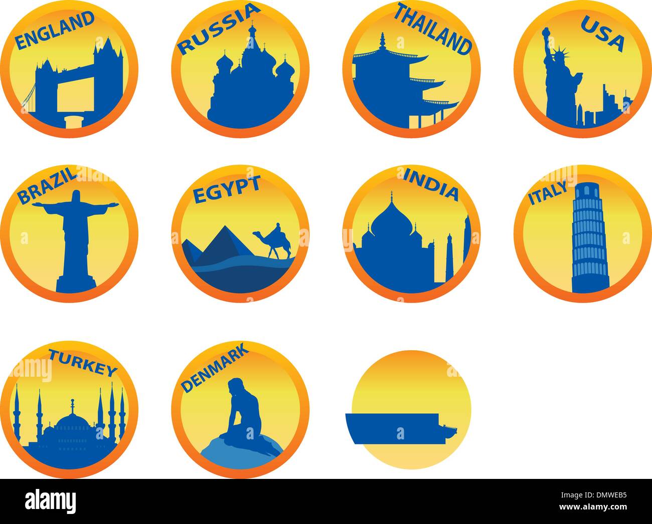 Symbols of the countries Stock Vector Image & Art - Alamy