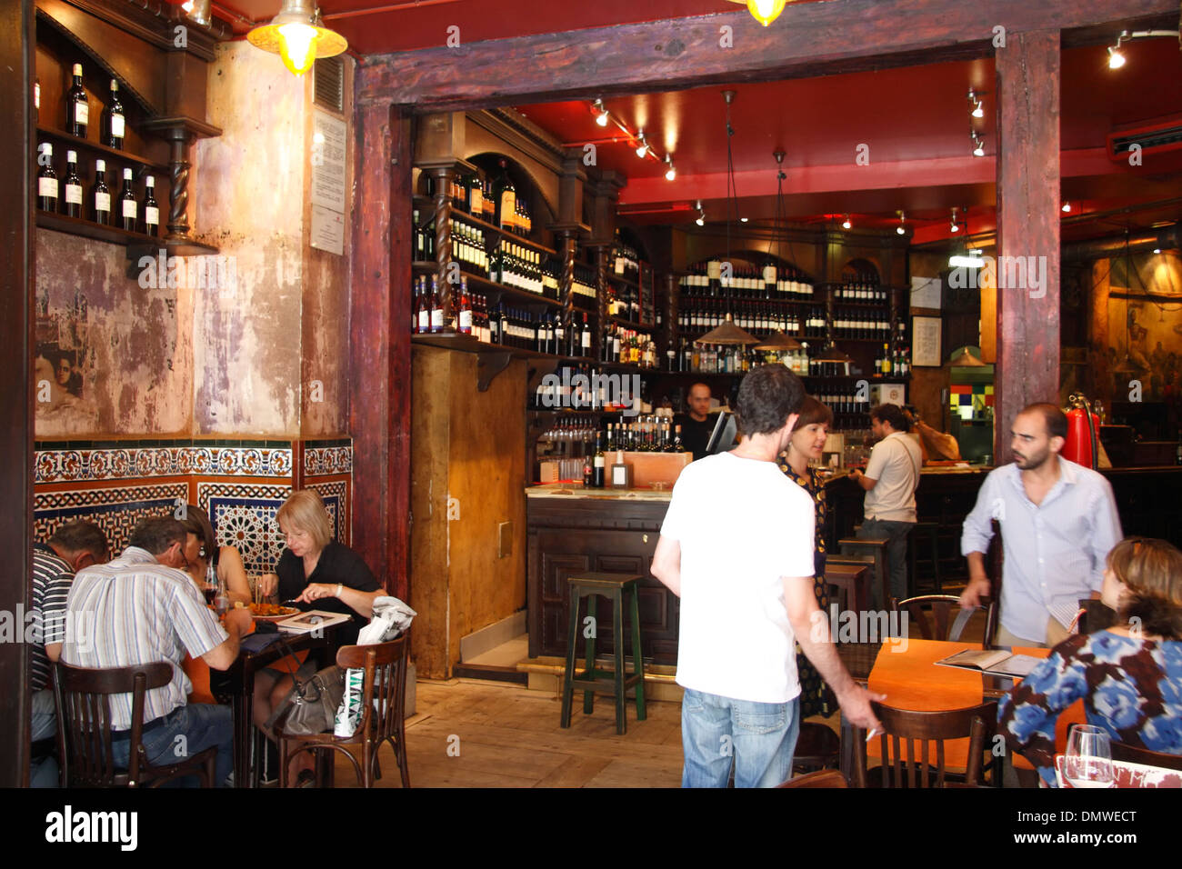Typical Restaurant and bar, Madrid, Spain Stock Photo - Alamy