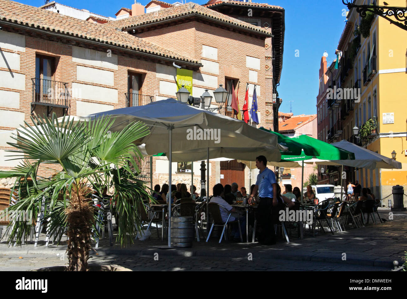 Pavement cafe, Madrid, Spain Stock Photo - Alamy