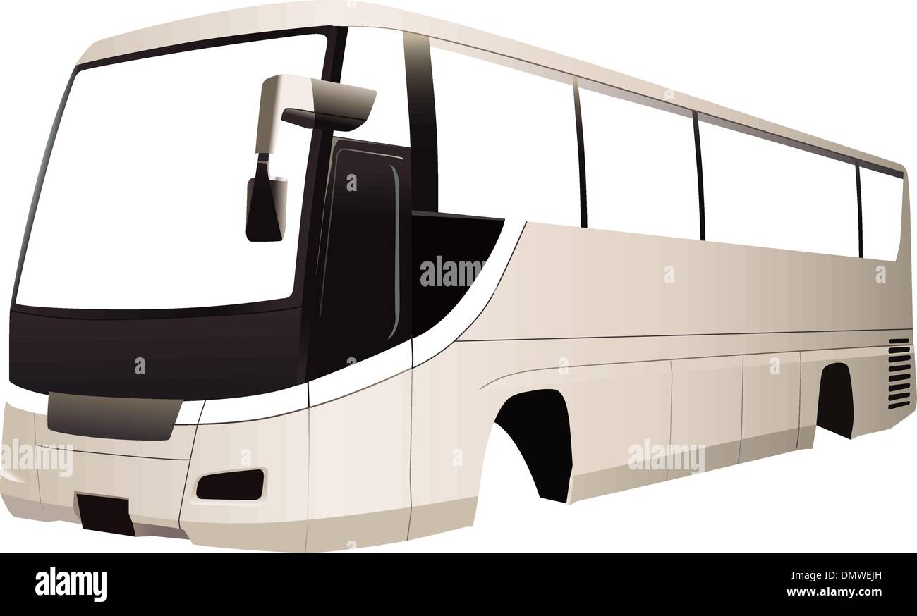 Bus moving on street Stock Vector Images - Alamy