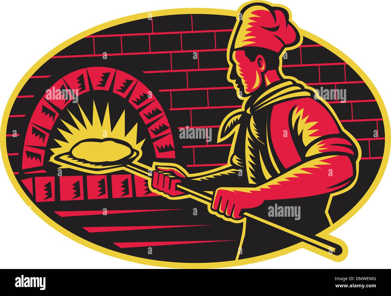 Pizza baker oven Stock Vector Images - Alamy