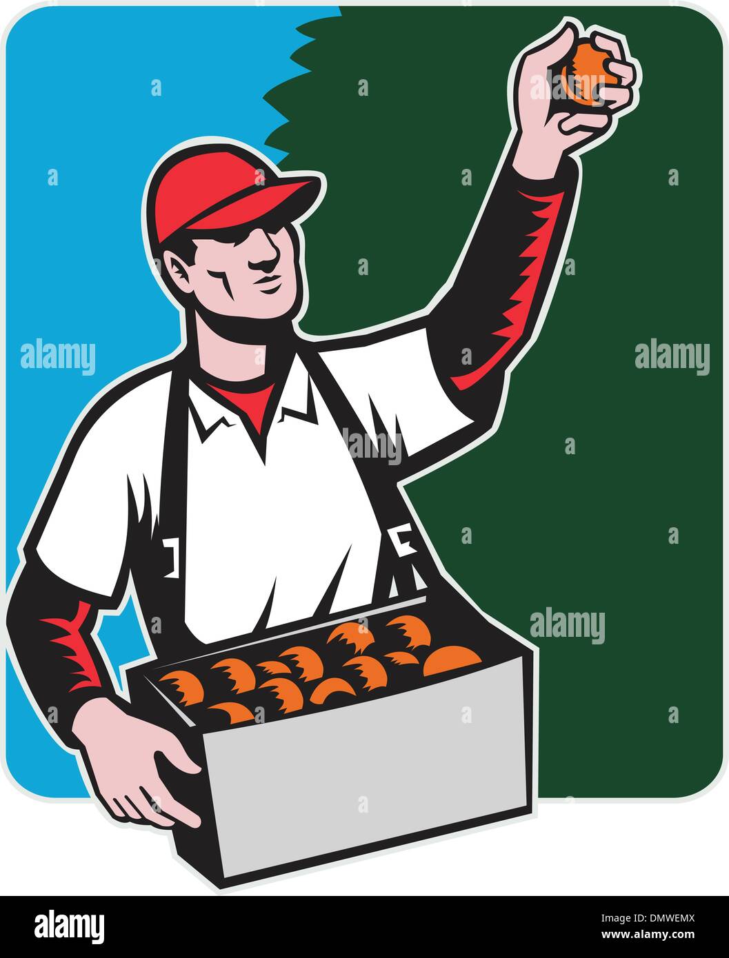 Fruit picker Stock Vector Images - Alamy