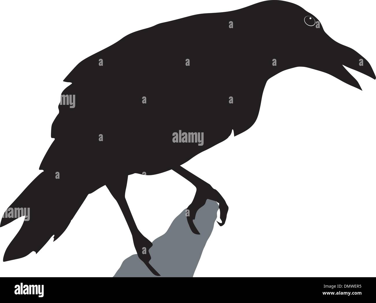 Crow silhouette Stock Vector Images - Alamy
