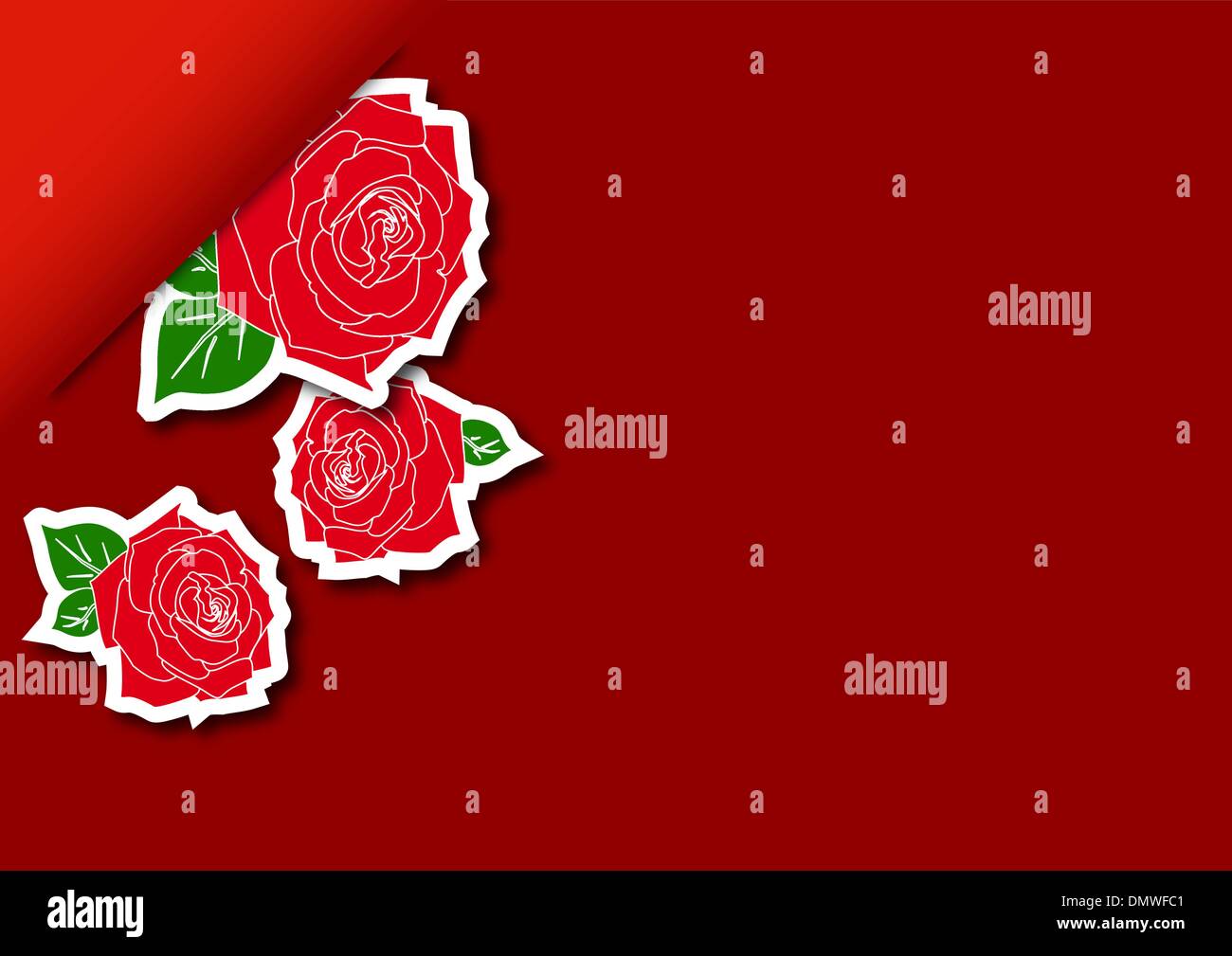 Birthday card with colorful roses Stock Vector Images - Alamy