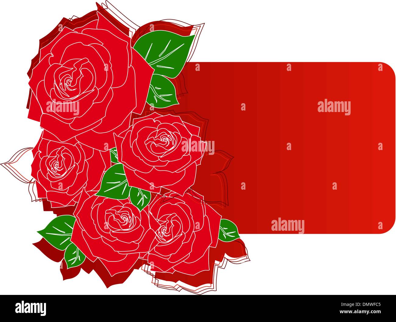 Red roses valentines Stock Vector Images - Alamy