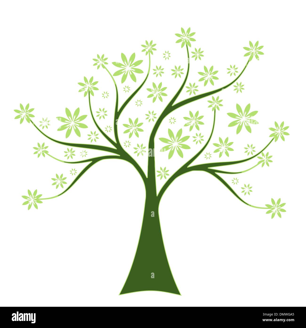 Beautiful yellow spring tree Cut Out Stock Images & Pictures - Alamy