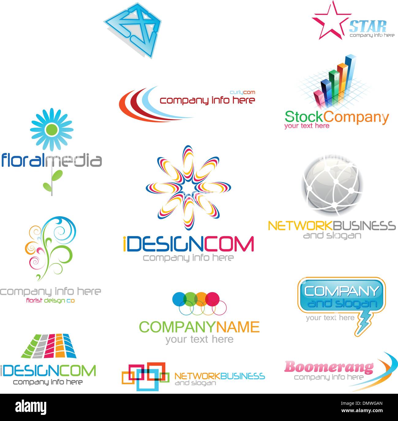 Logo templates hi-res stock photography and images - Alamy