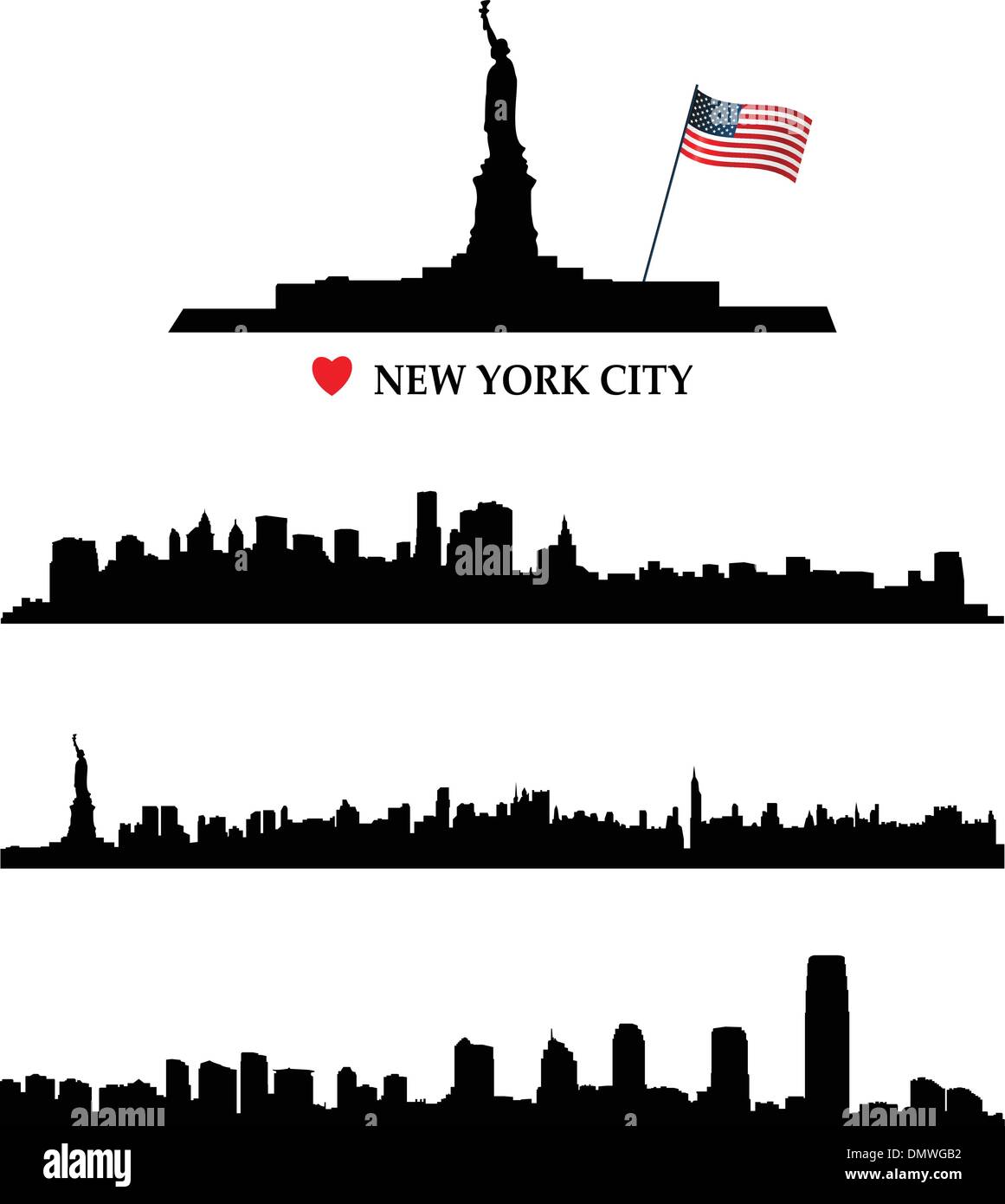 New york city skyline vector Stock Vector Images - Alamy