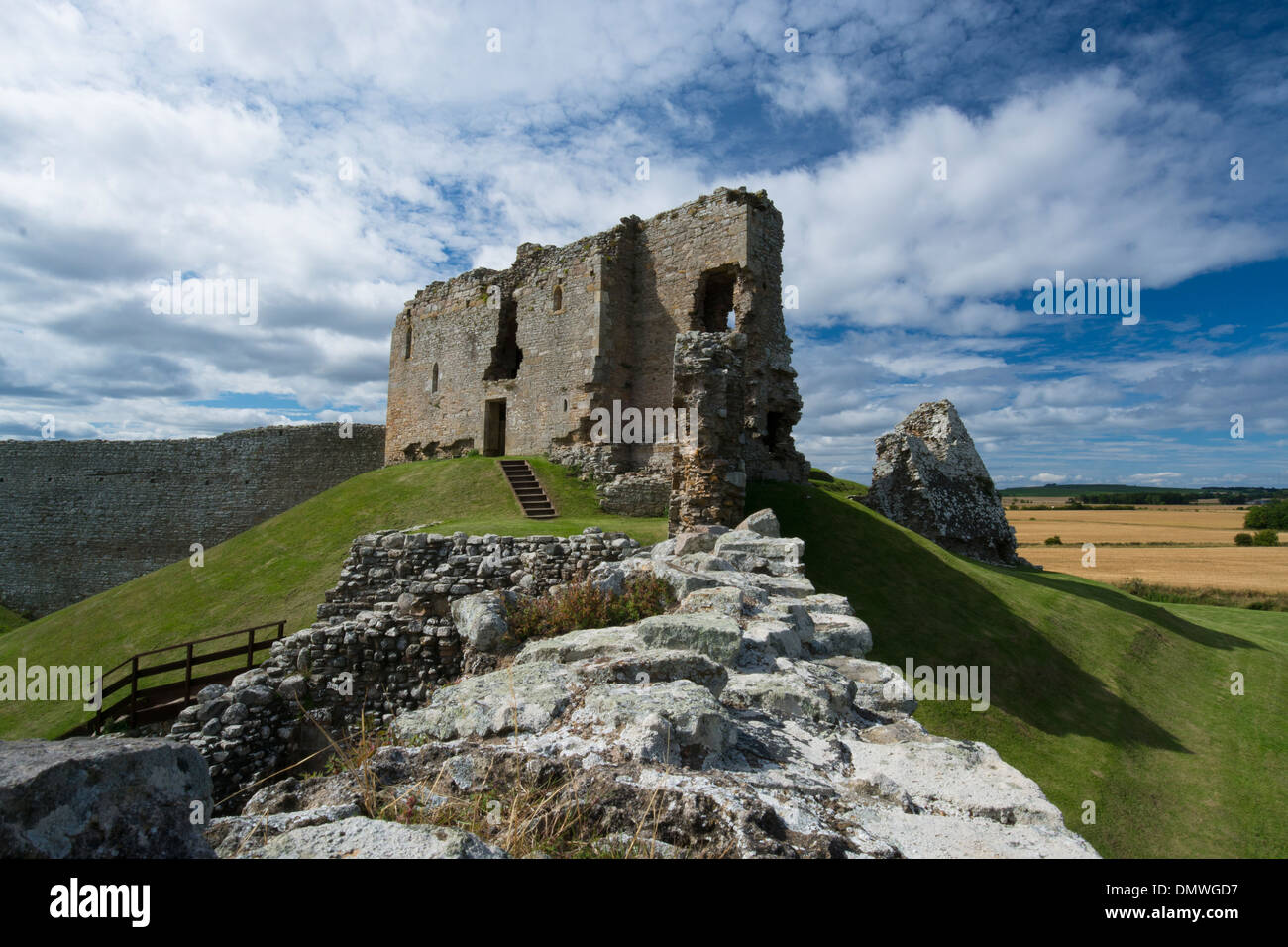 duffus castle forres elgin motte bailey historic Stock Photo - Alamy