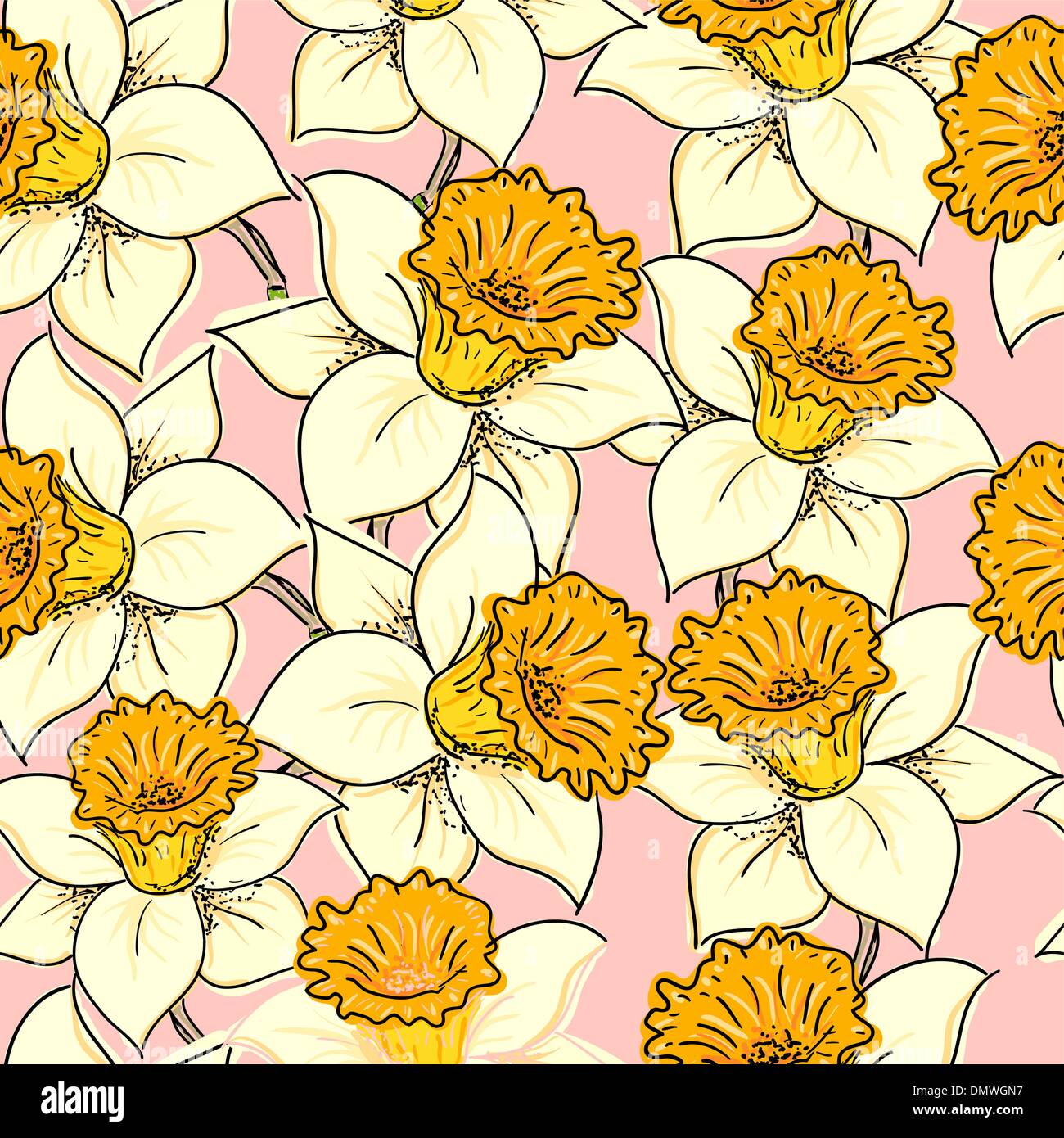 Daffodil pattern hi-res stock photography and images - Alamy