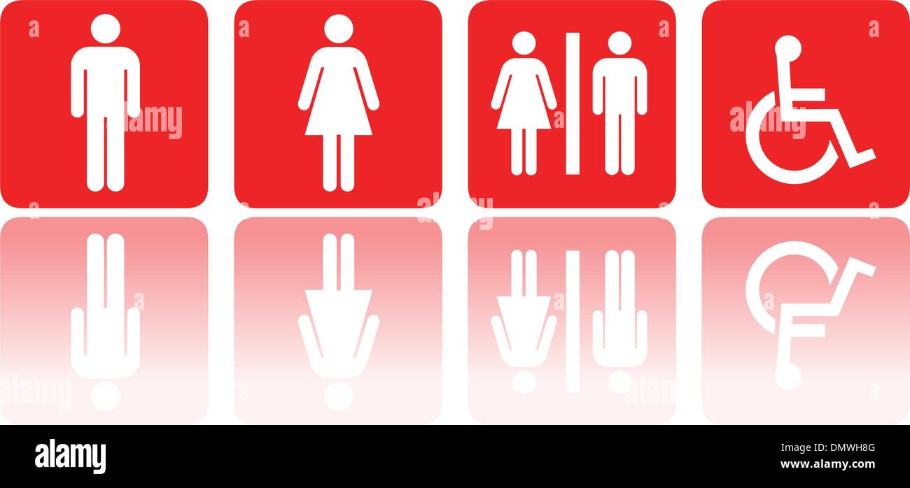 Signs symbols on toilet Stock Vector Images - Alamy