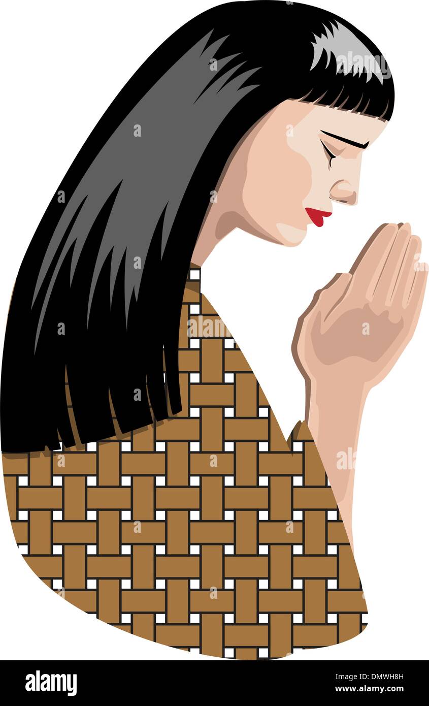 Pray praying prayer prayers Stock Vector Images - Alamy