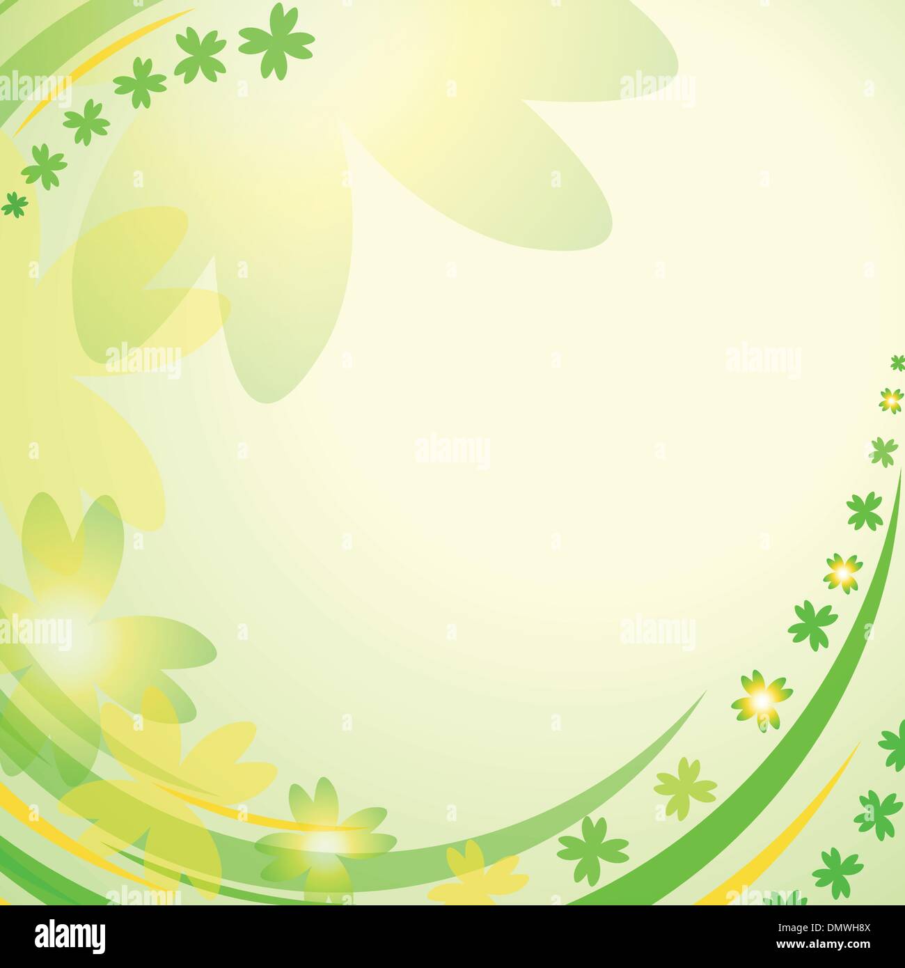 Decorative frame clover leaves Stock Vector Images - Alamy