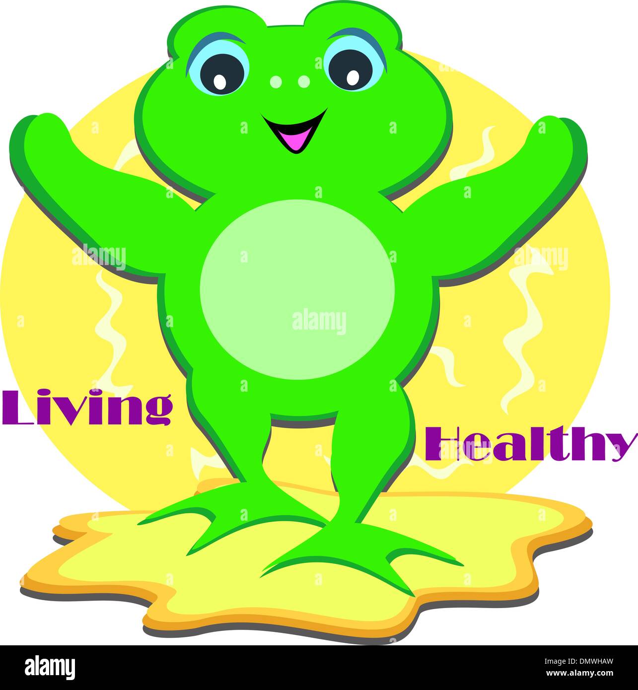 Living Healthy Frog Stock Vector Image & Art - Alamy