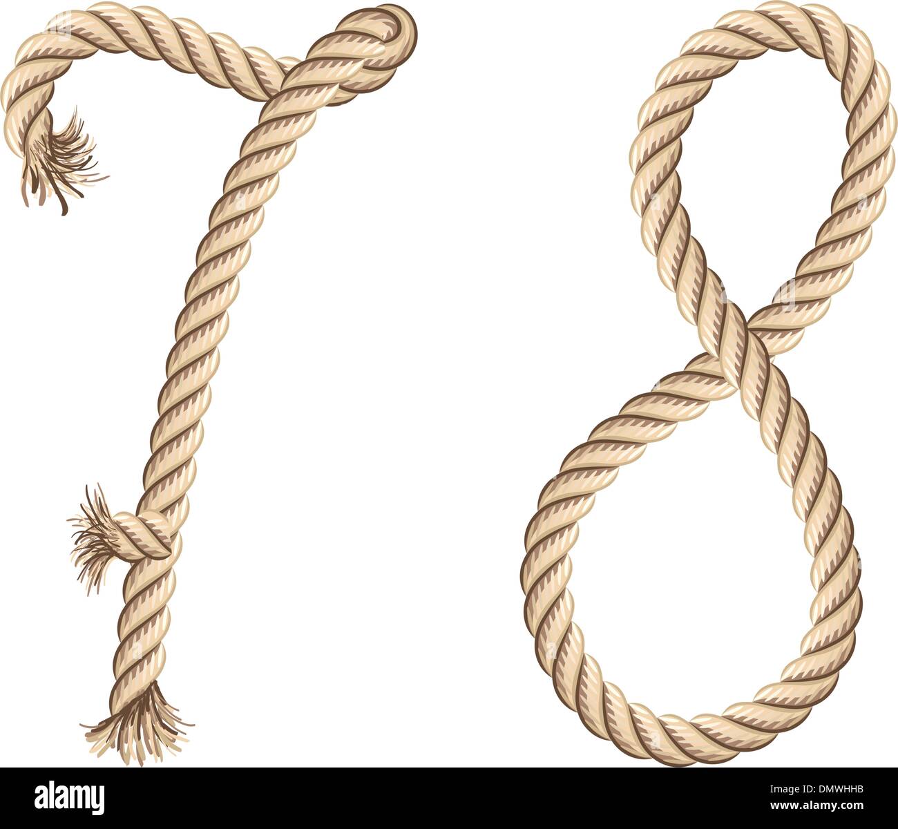 Rope texture knot Stock Vector Images - Alamy