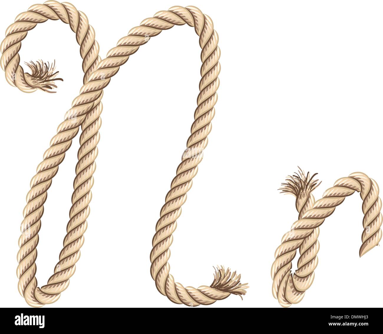 Rope Alphabet Letter High Resolution Stock Photography and Images - Alamy