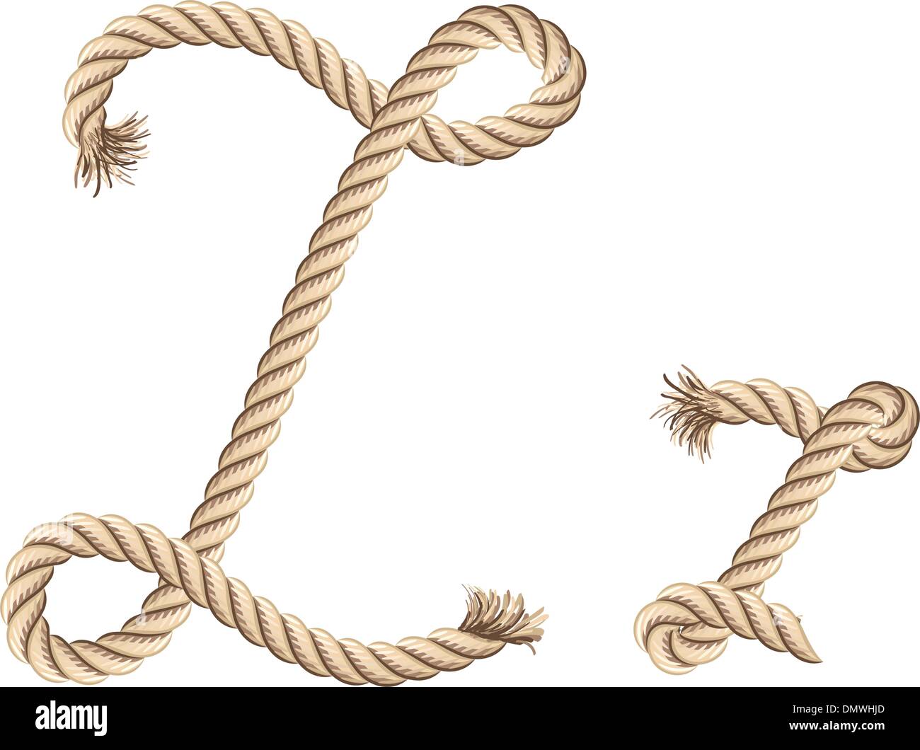 Rope alphabet letter hi-res stock photography and images - Alamy