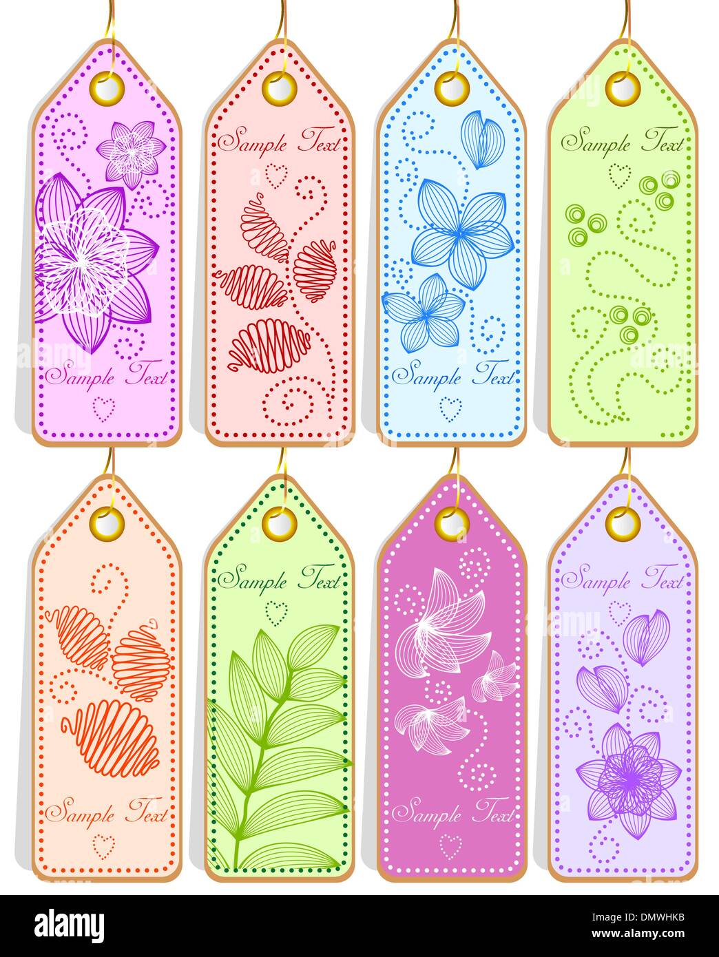 Set of cute tags Stock Vector Image & Art - Alamy