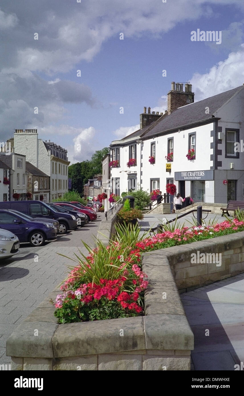 Melrose town centre borders scotland hi-res stock photography and ...