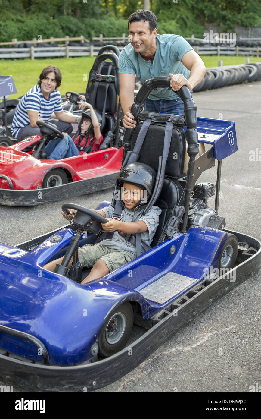 Drivers karting kids hi-res stock photography and images - Alamy
