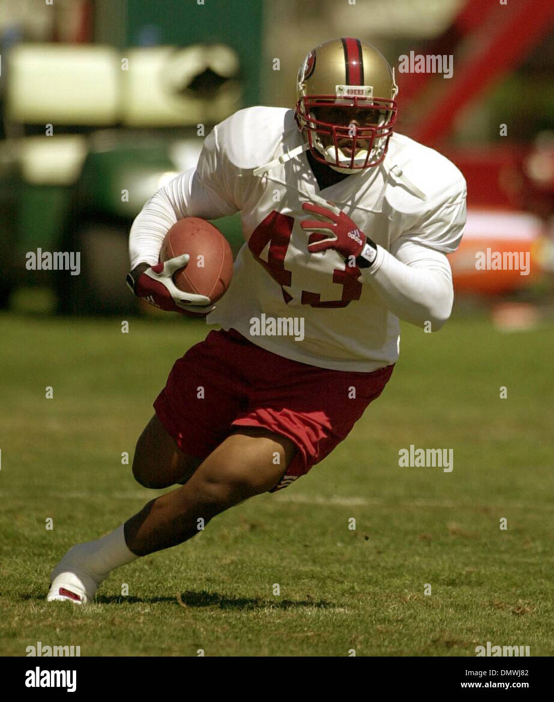 Jul 29, 2001; Stockton, CA, USA; 49er running back Jonas Lewis in ...