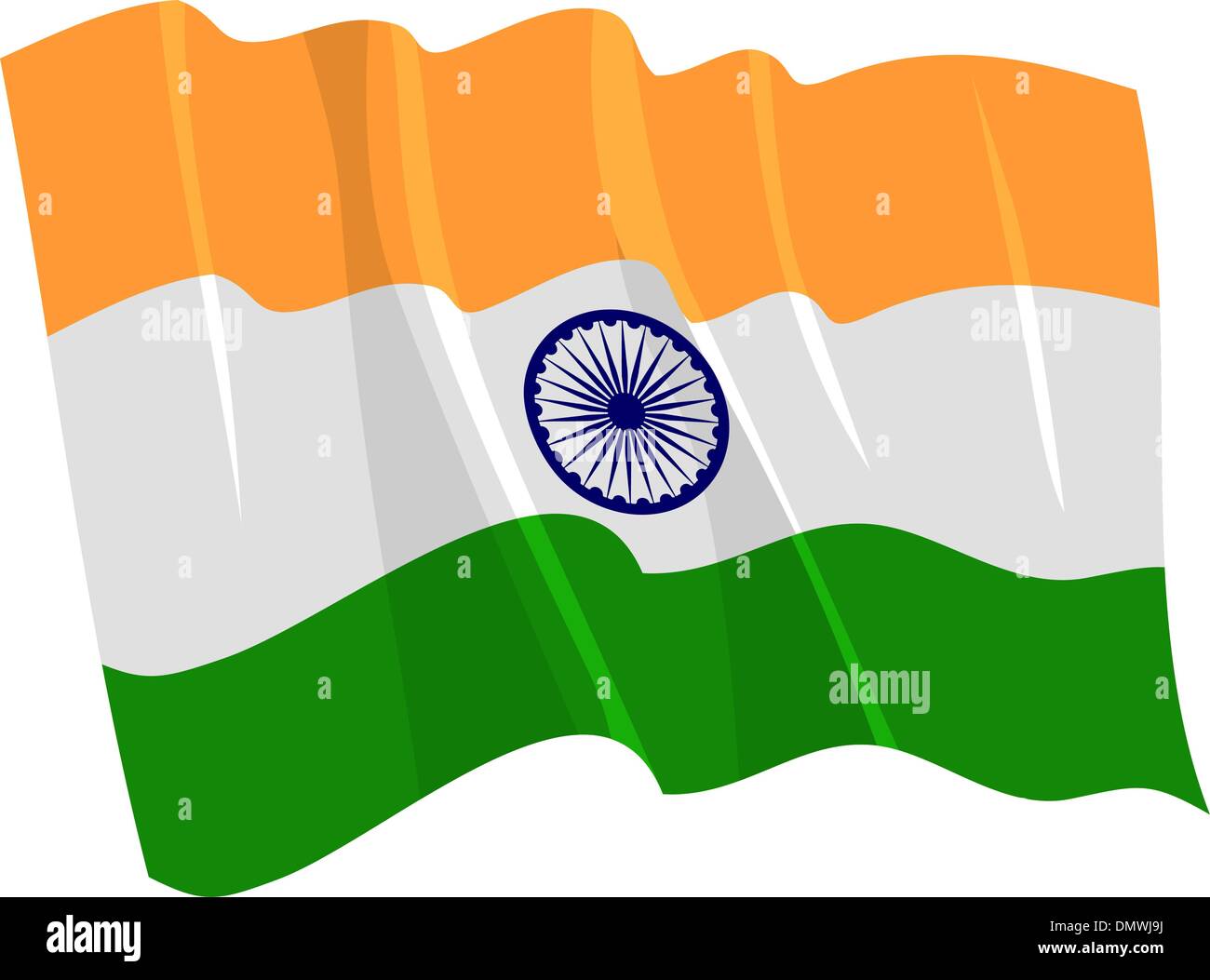 India vector flag waving Stock Vector Images - Alamy