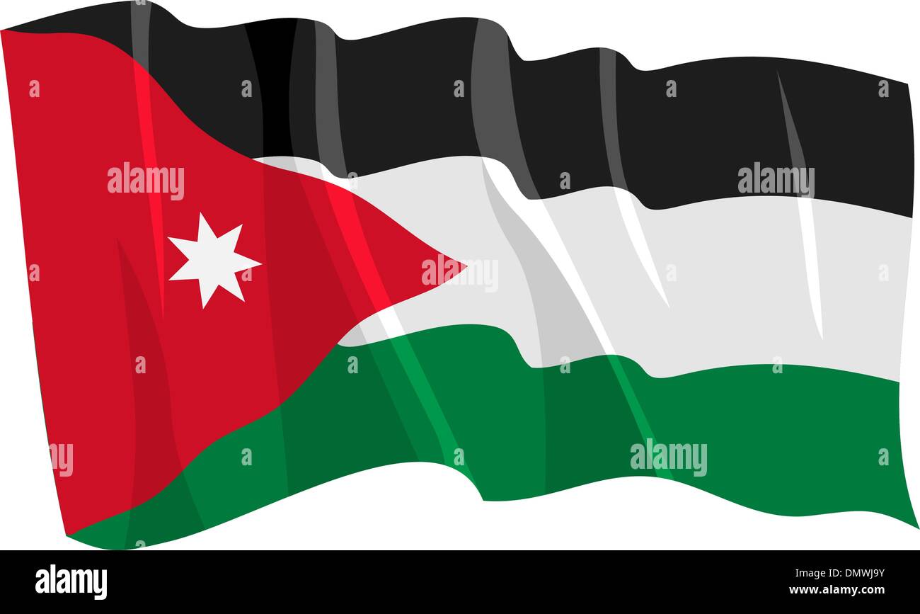 Political waving flag of Jordan Stock Vector Image & Art - Alamy