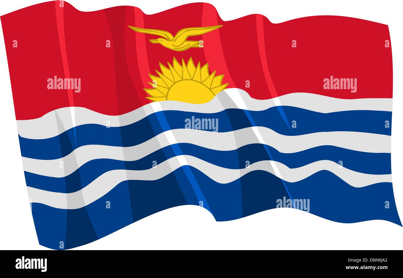 Political waving flag of Kiribati Stock Vector Image & Art - Alamy