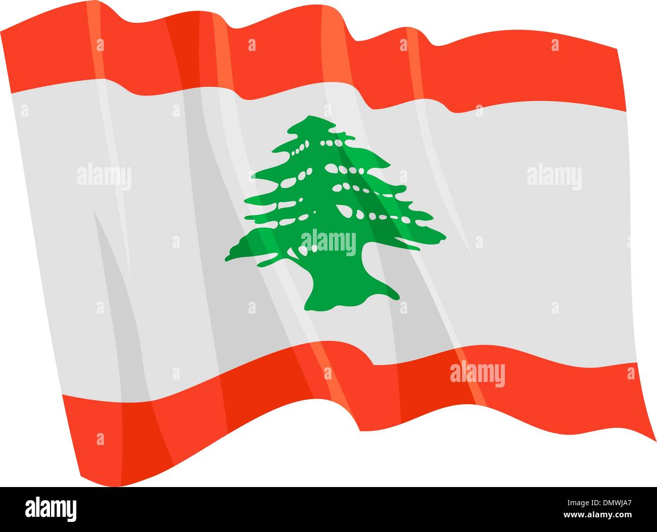 Flag of the lebanon Stock Vector Images - Alamy