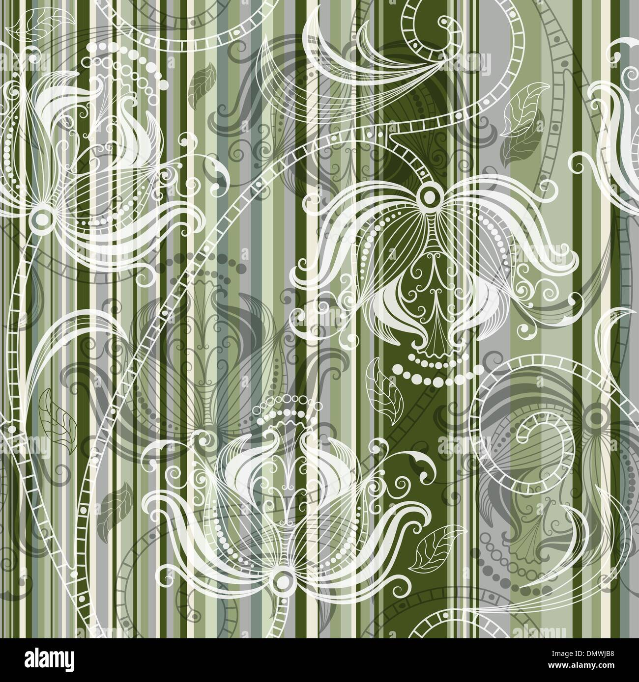 Striped floral pattern Stock Vector Image & Art - Alamy