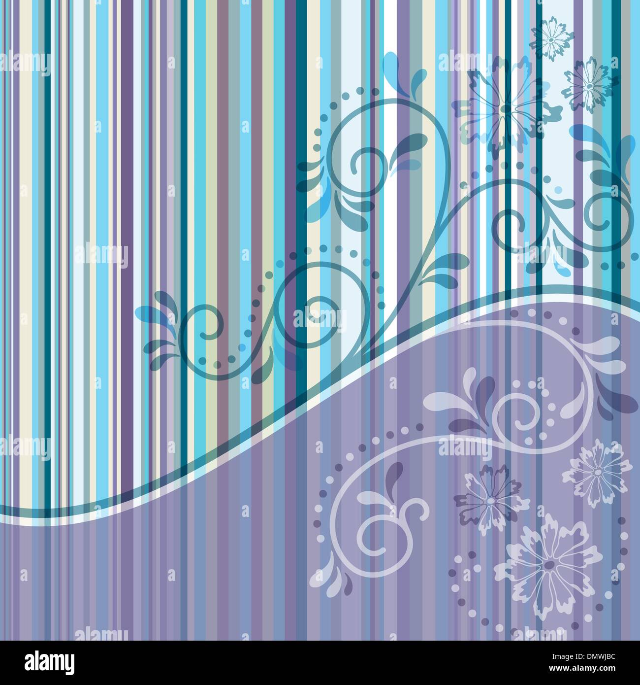 Striped frame with curls Stock Vector Image & Art - Alamy