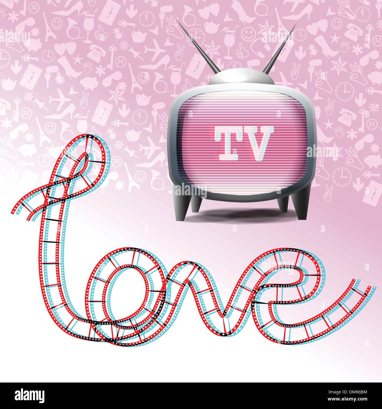 Love film Stock Vector Images - Alamy