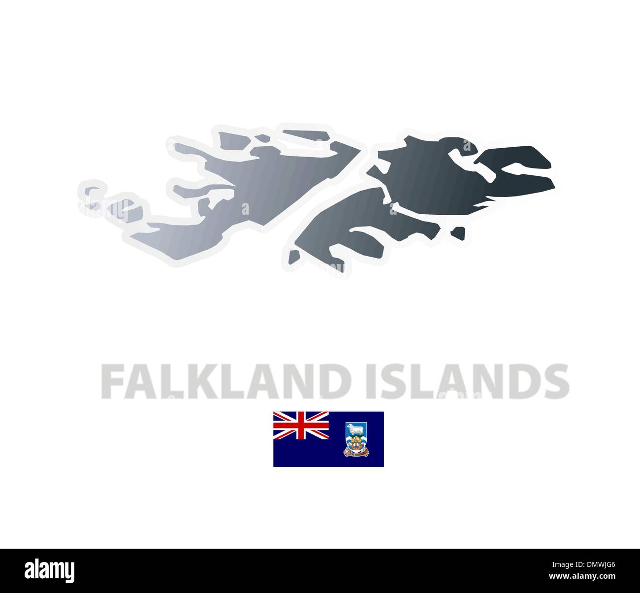 Falkland islands map hi-res stock photography and images - Alamy