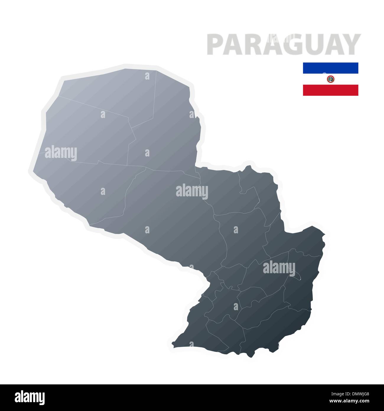 Paraguay map with official flag Stock Vector Image & Art - Alamy