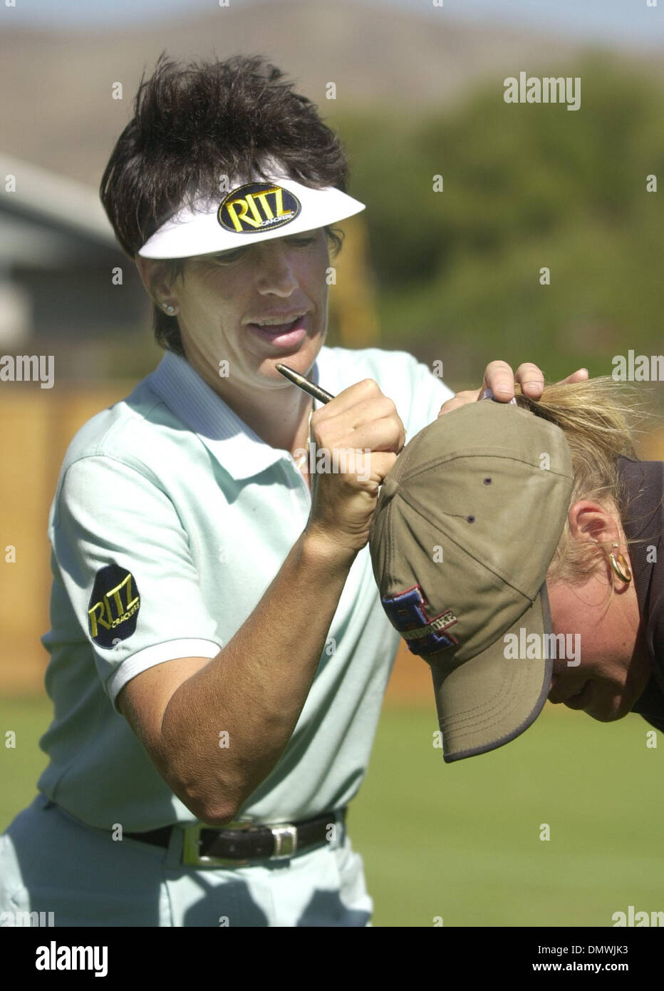 Oct 03, 2001; Vallejo, CA, USA; Defending champion, Juli Inkster ...