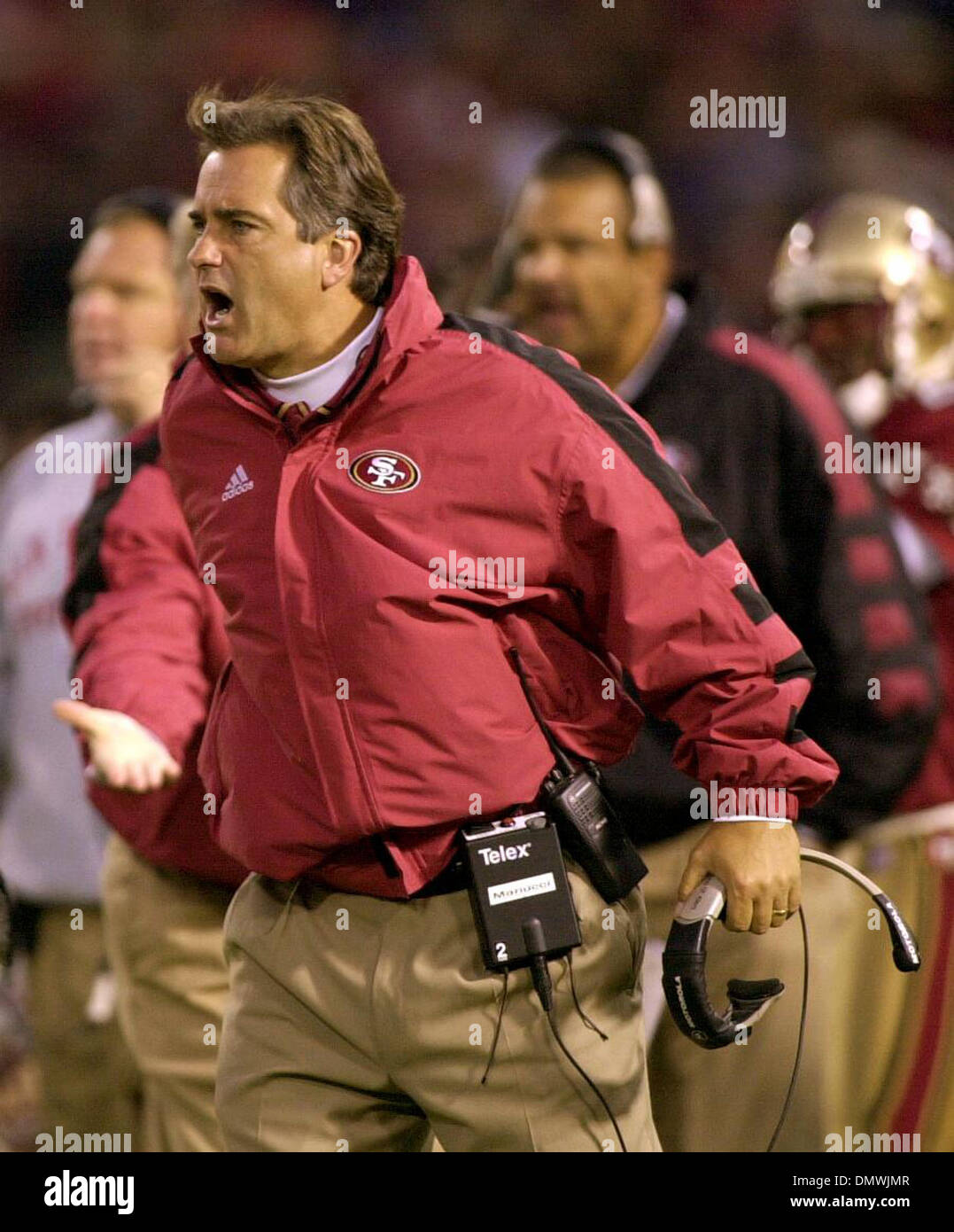 Oct 07, 2001; San Francisco, CA, USA; San Francisco 49er head coach ...