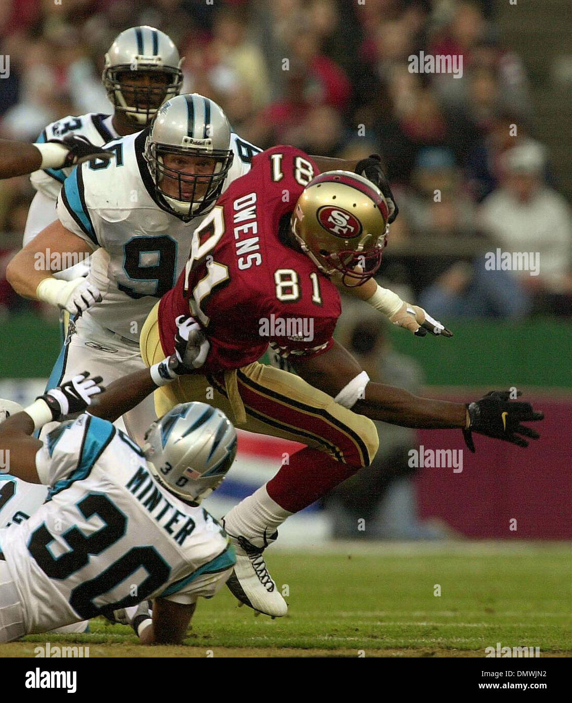 Oct 07, 2001; San Francisco, CA, USA; San Francisco 49er Terrell Owens ...