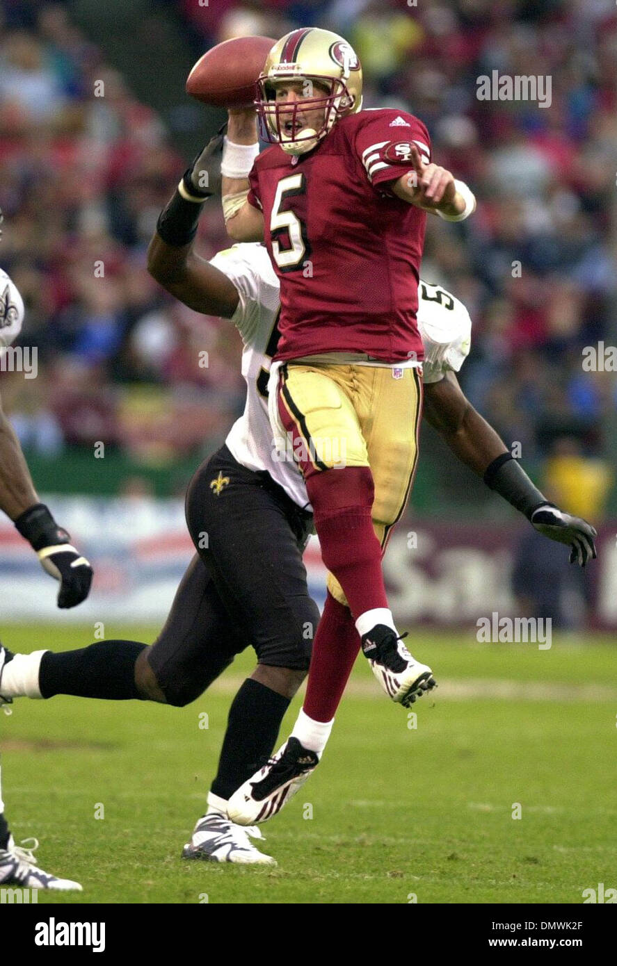 Nov 11, 2001; San Francisco, CA, USA; San Francisco 49er Jeff Garcia ...