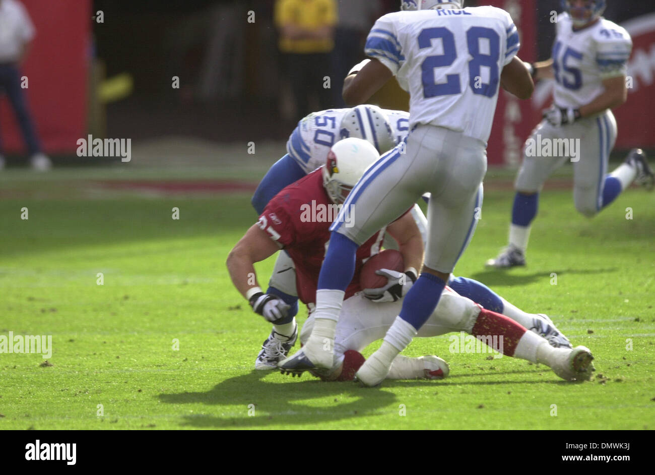 Nov 18, 2001; Tempe, AZ, USA; NFL Football: Lions RON RICE and Cards ...
