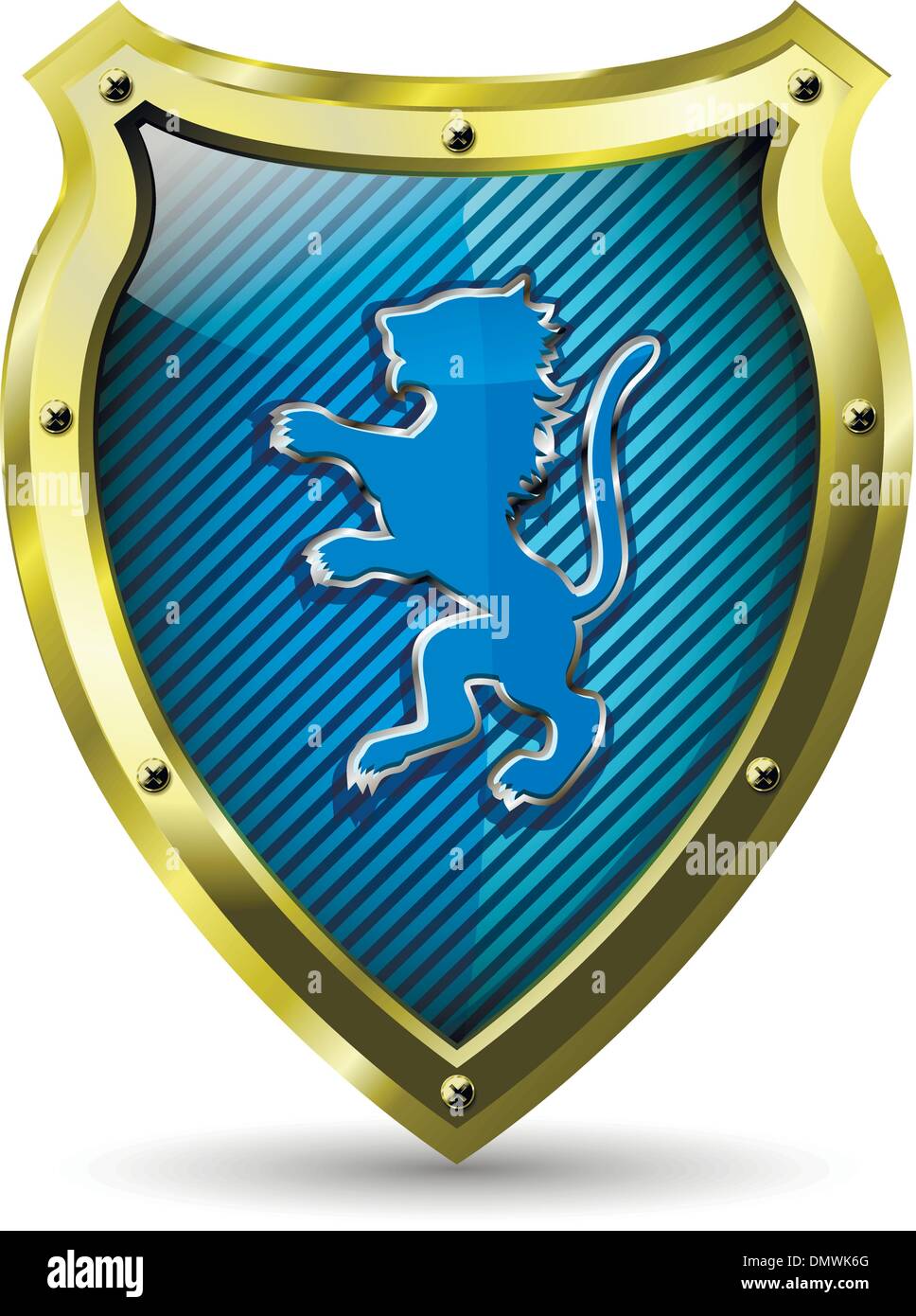 Shield with a lion hi-res stock photography and images - Alamy